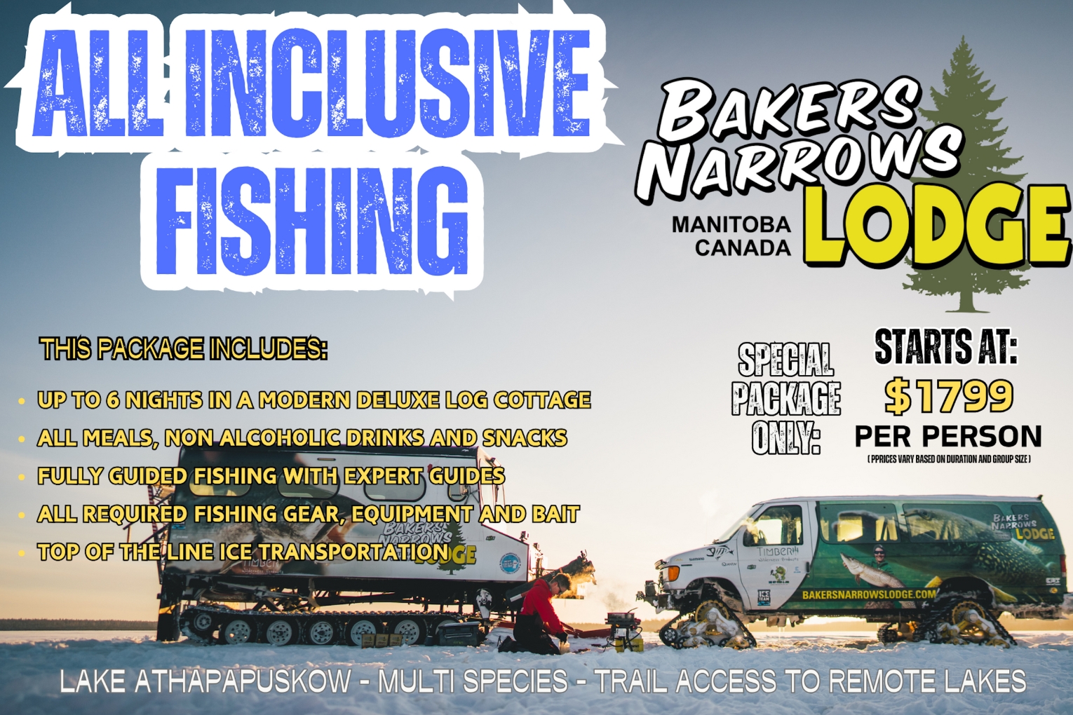 Bakers Narrows Lodge: Manitoba Drive To Fishing Lodge with Fly In ...